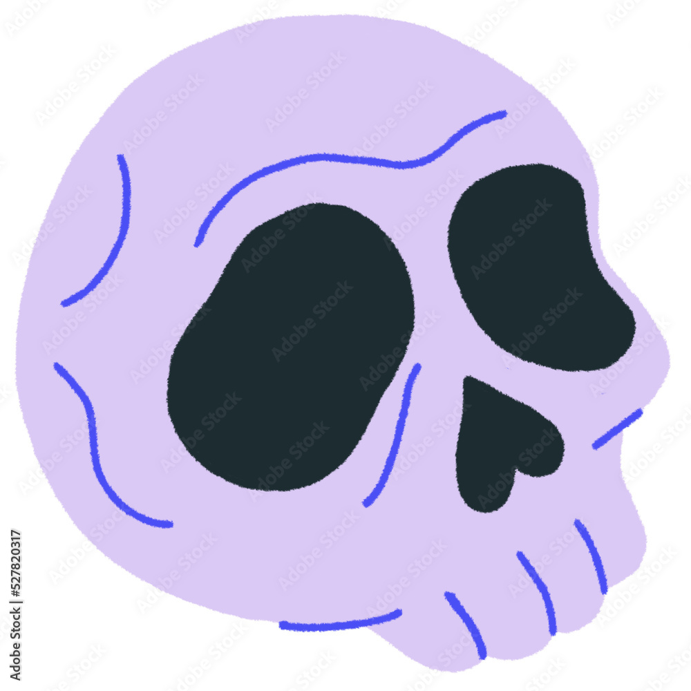 Skull history classroom illustration Stock Illustration | Adobe Stock