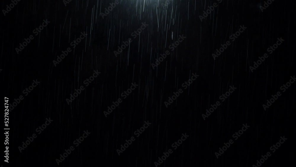 Night rain. 4k Loop Rain Drops Falling in rainy season. Real Rain ...