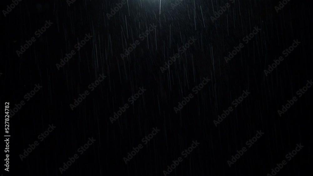 Night rain. 4k Loop Rain Drops Falling in rainy season. Real Rain ...