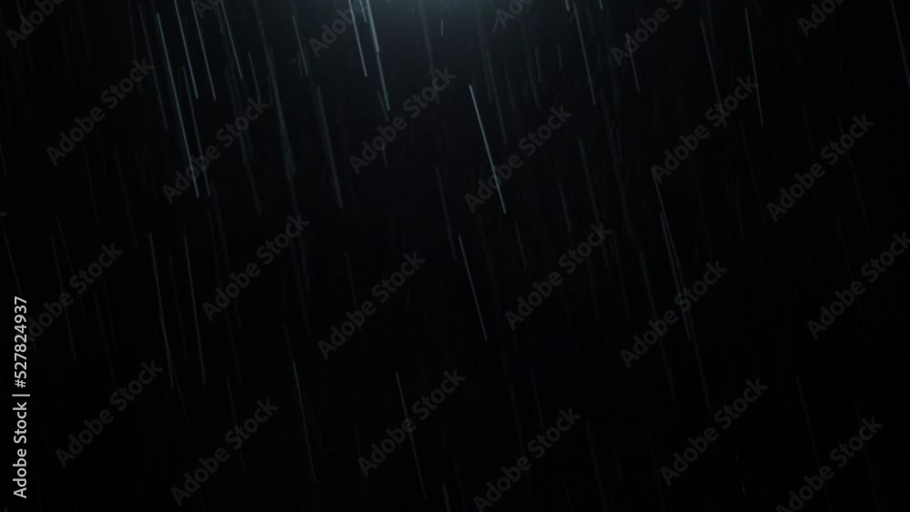Night rain. 4k Loop Rain Drops Falling in rainy season. Real Rain ...