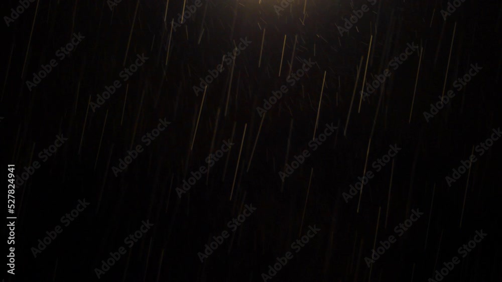 Night rain. 4k Loop Rain Drops Falling in rainy season. Real Rain ...