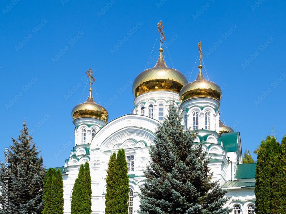 golden cupola of cathedral in name of the life-giving Trinity in Raifa ...