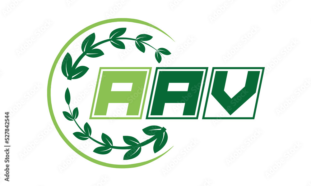 AAV Three-letter natural logo design, vector template. | monogram logo ...