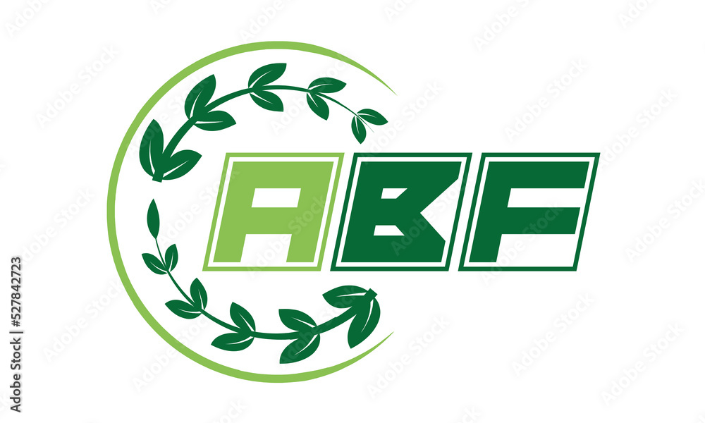 ABF Three-letter natural logo design, vector template. | monogram logo ...