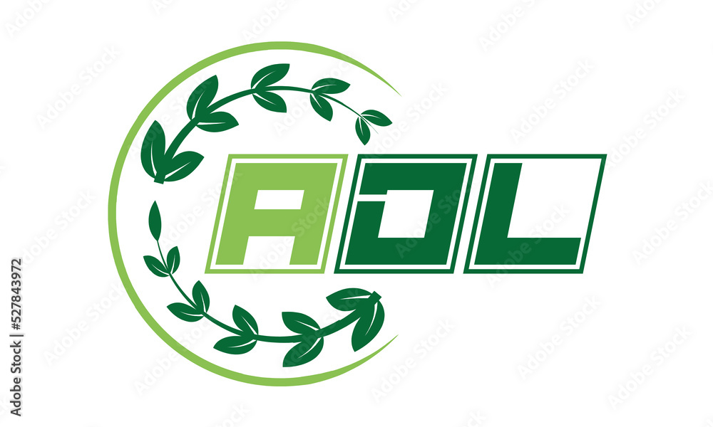 ADL Three-letter natural logo design, vector template. | monogram logo ...