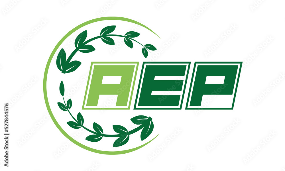 AEP Three-letter natural logo design, vector template. | monogram logo ...