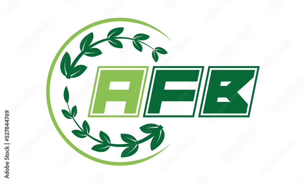 Vetor de AFB Three-letter natural logo design, vector template ...