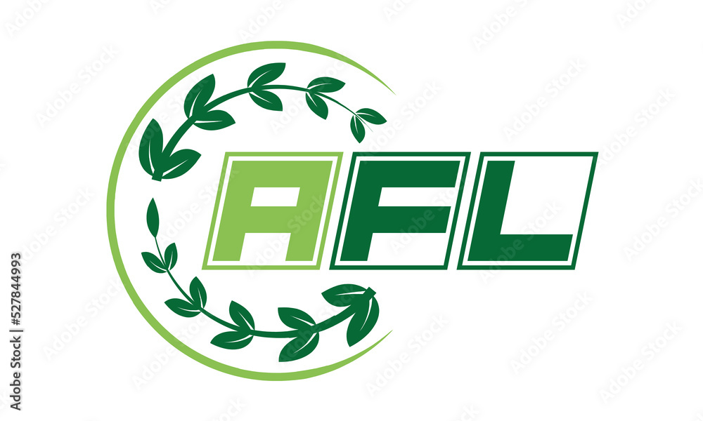 AFL Three-letter natural logo design, vector template. | monogram logo ...