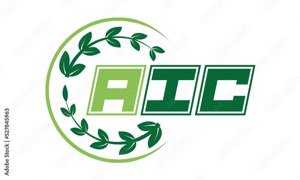 AIC Three-letter natural logo design, vector template. | monogram logo ...