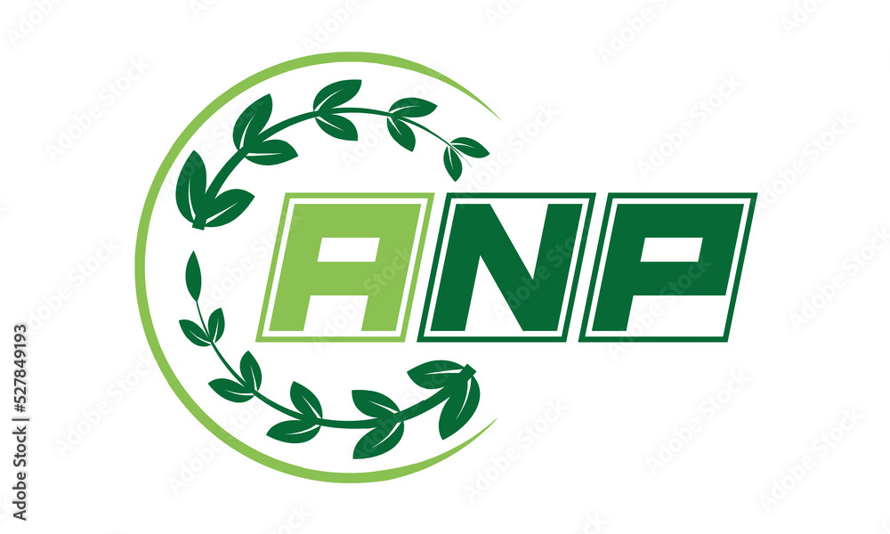 ANP Three-letter natural logo design, vector template. | monogram logo ...