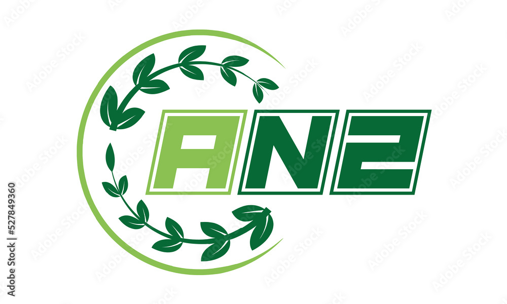 Vetor de ANZ Three-letter natural logo design, vector template ...