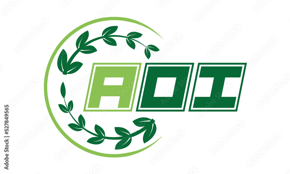 AOI Three-letter natural logo design, vector template. | monogram logo ...