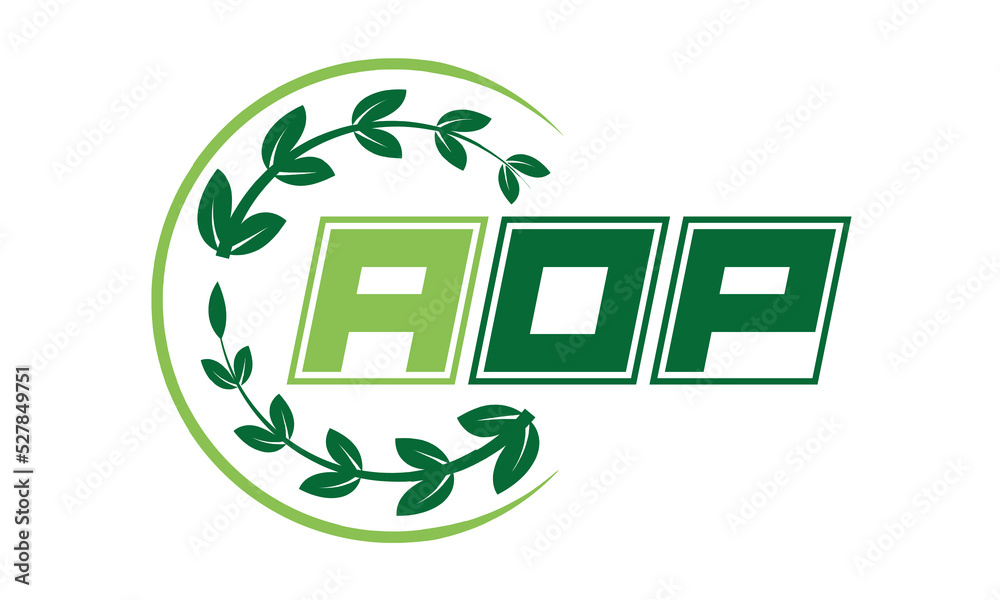 Vecteur Stock AOP Three-letter natural logo design, vector template ...