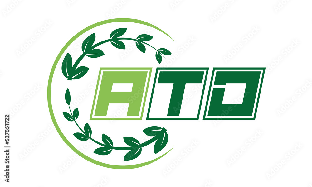 ATD Three-letter natural logo design, vector template. | monogram logo ...