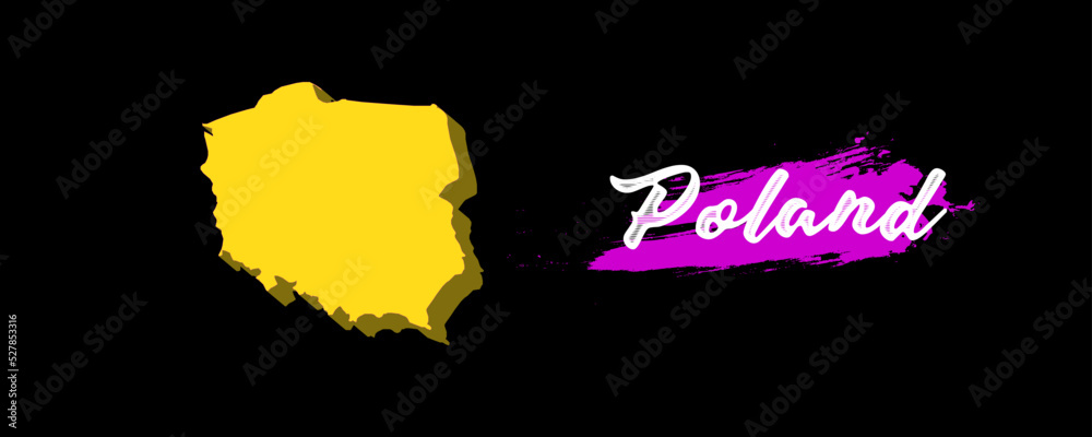 poland outer boundary digital map, poland map , poland projected map ...