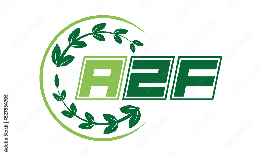 AZF Three-letter natural logo design, vector template. | monogram logo ...