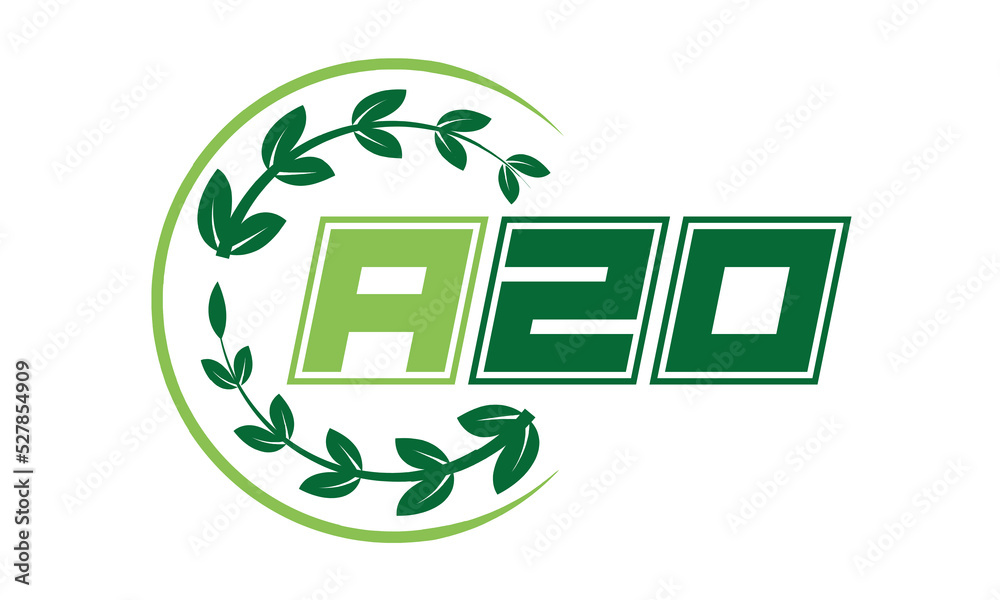AZO Three-letter natural logo design, vector template. | monogram logo ...
