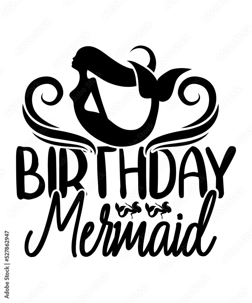 Mermaid SVG Bundle, Mermaid tail SVG for cricut, Mermaid birthday SVG ...