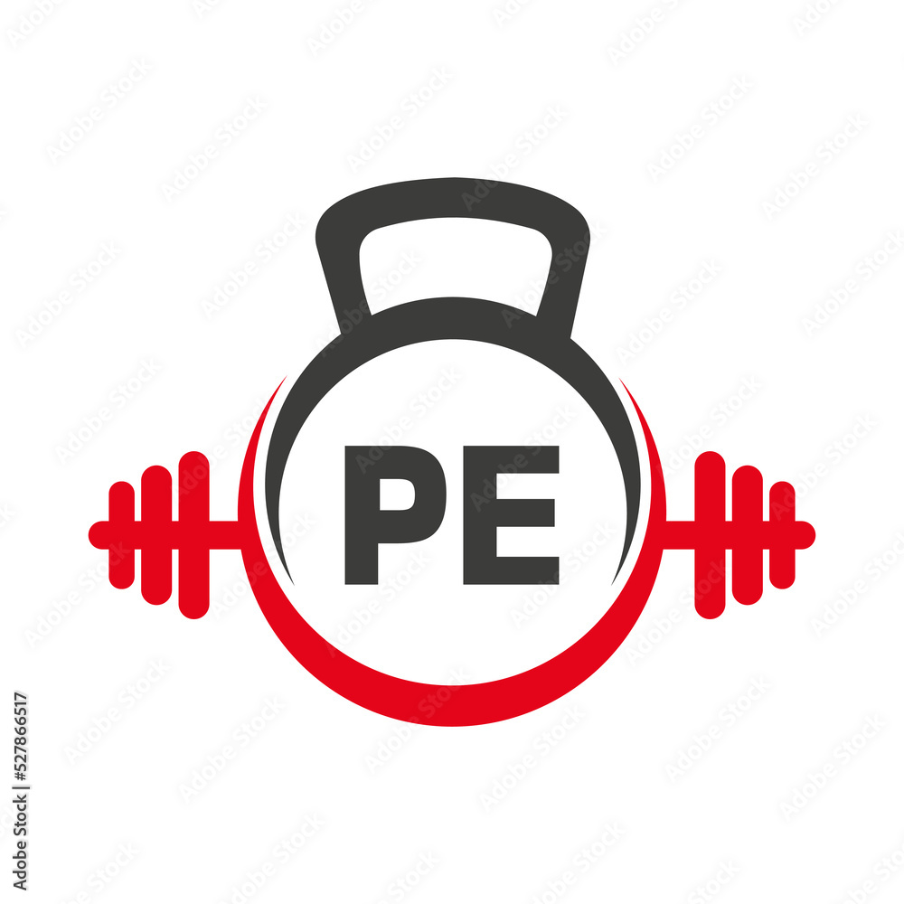 Letter PE Fitness Gym Logo Concept. Fitness Logo Symbol Vector Template ...