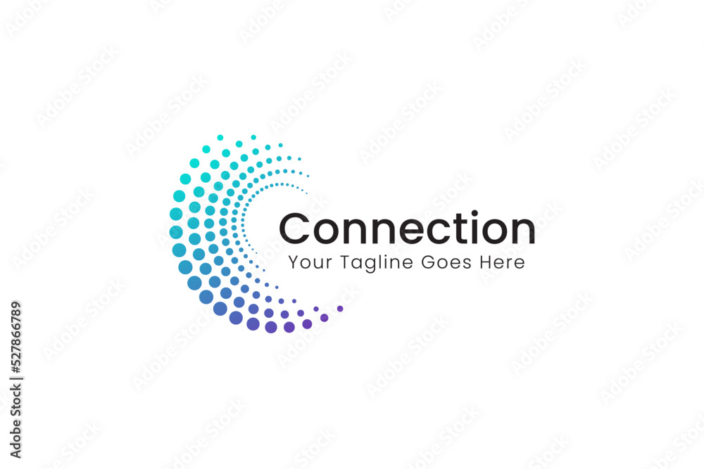 Connection Logo Business Global Technology and Network Stock Vector ...