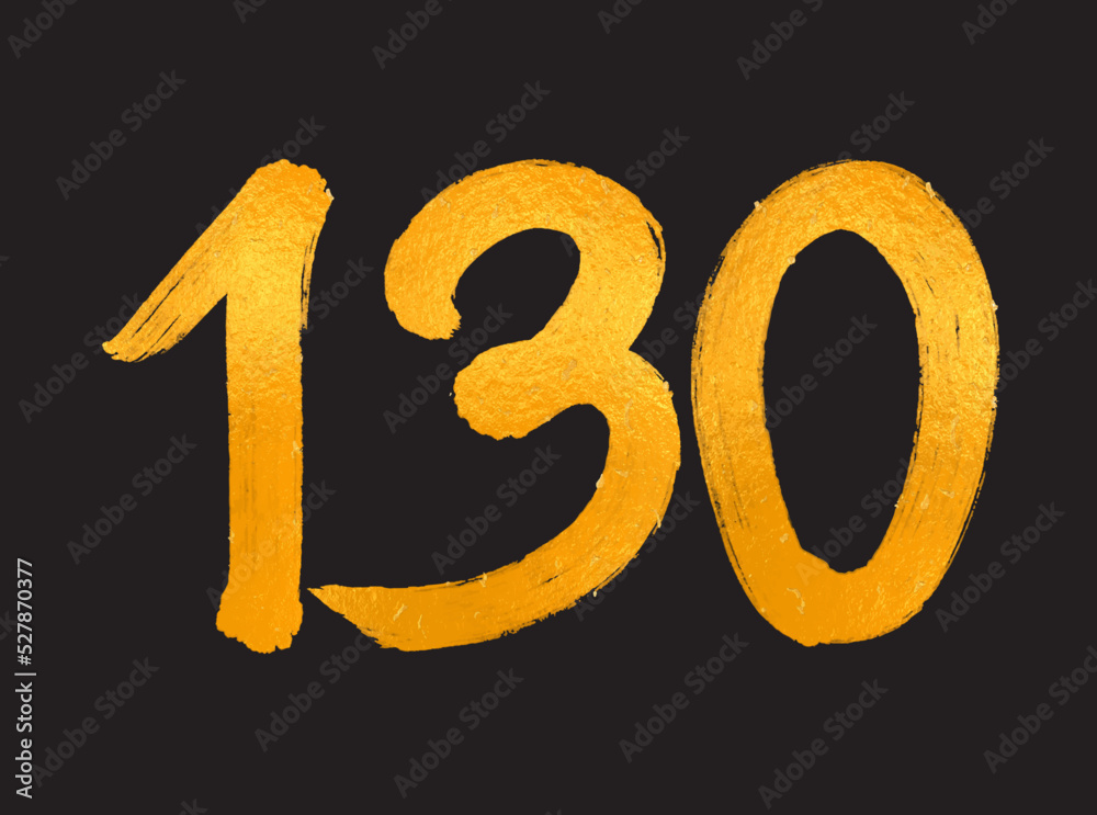 130 Number logo vector illustration, 130 Years Anniversary Celebration ...