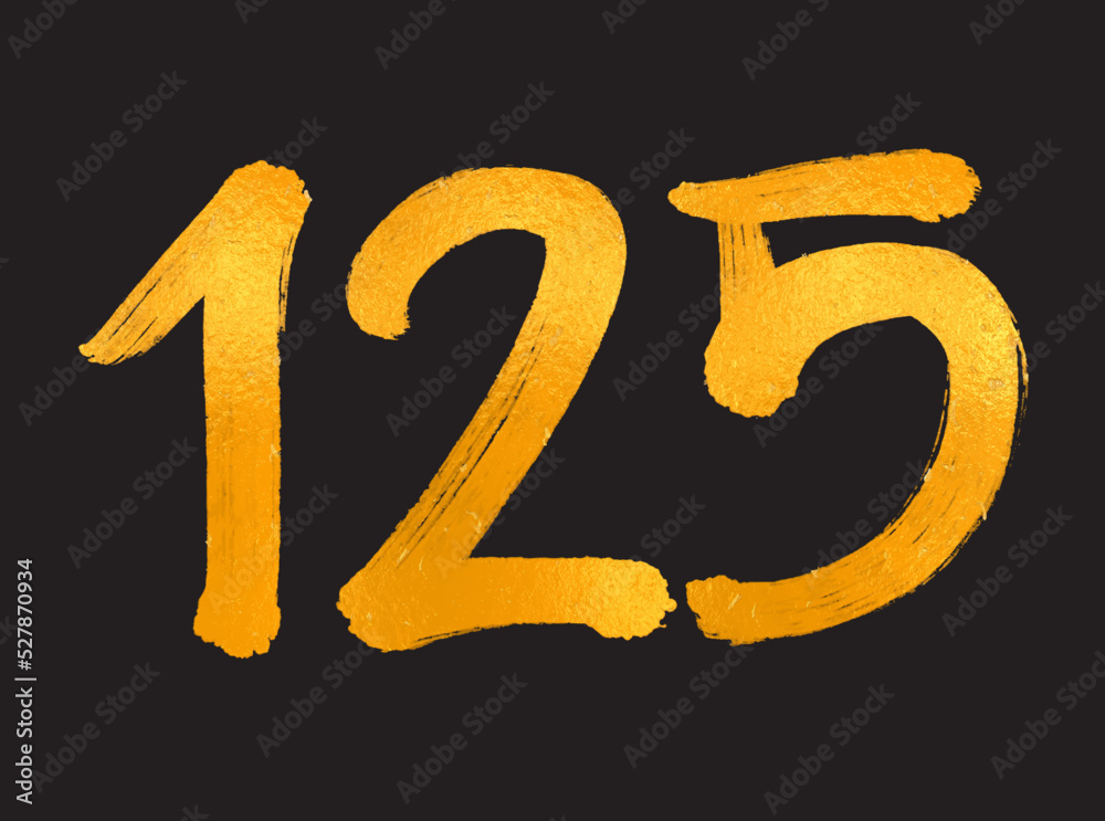 125 Number logo vector illustration, 125 Years Anniversary Celebration ...