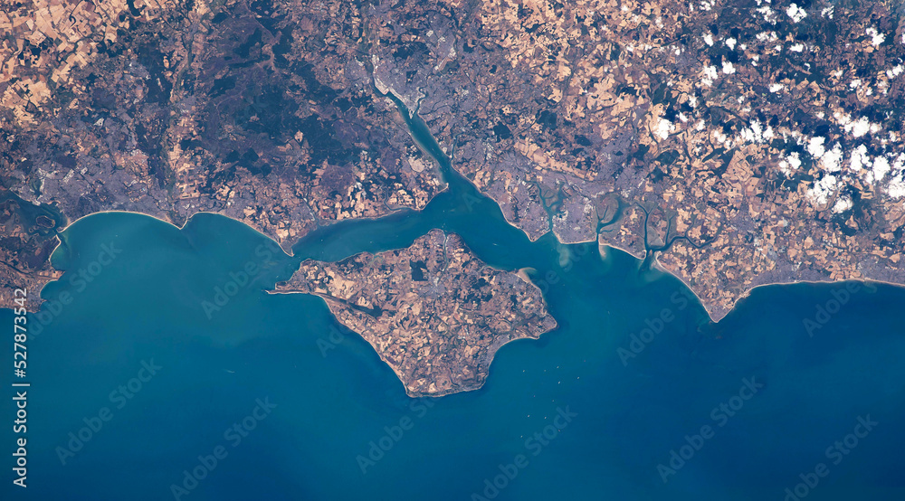 High resolution satellite image of the Isle of Wight, England, 2022 ...