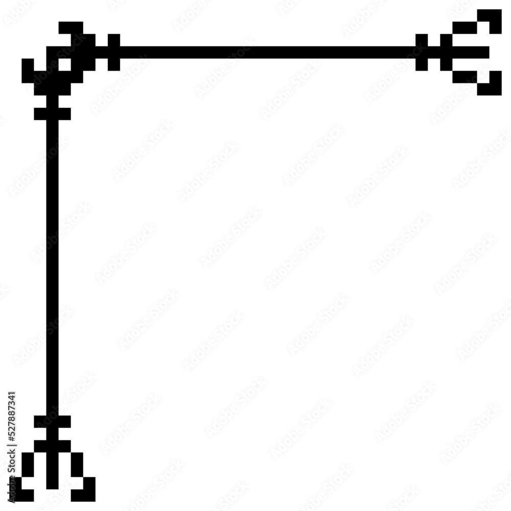 pixel art corner edge Stock Vector | Adobe Stock