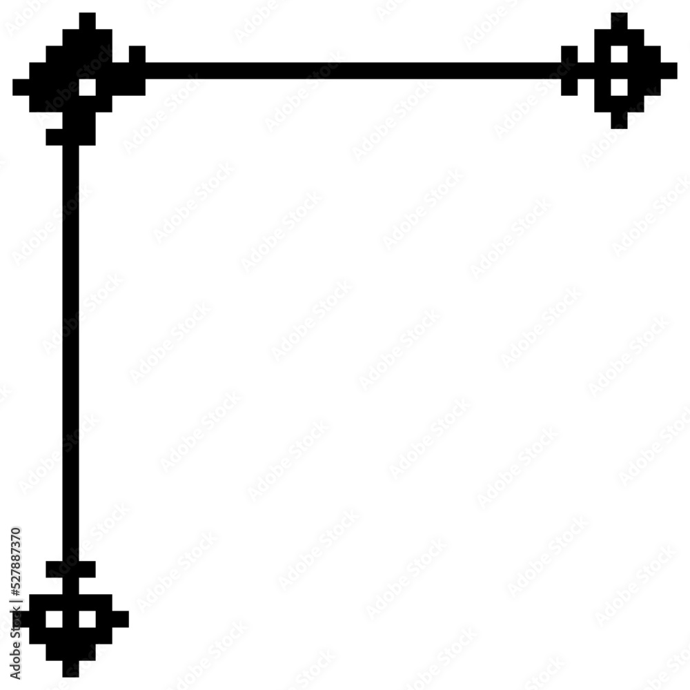 pixel art corner edge Stock Vector | Adobe Stock