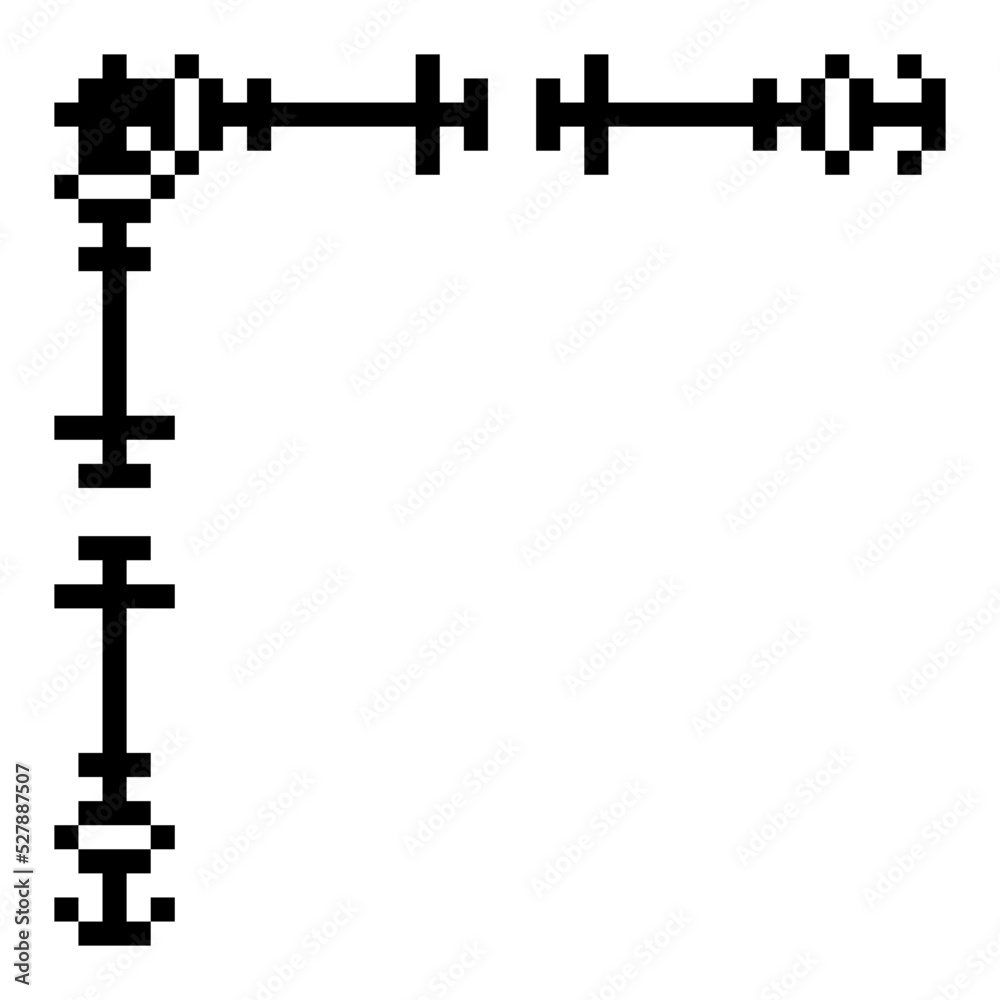 pixel art corner edge Stock Vector | Adobe Stock