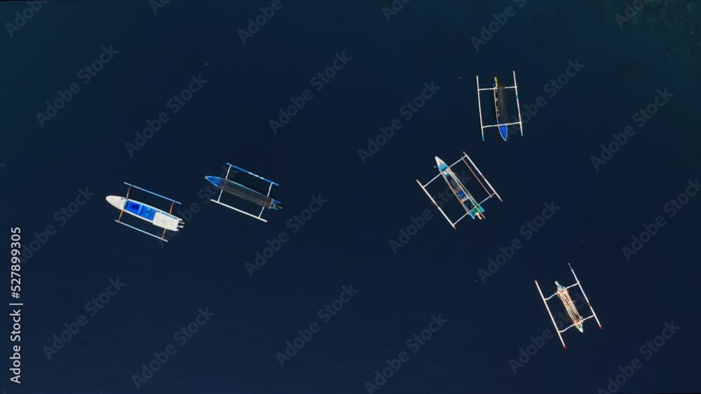 Video Stock Beautiful static aerial top view from above of white ...