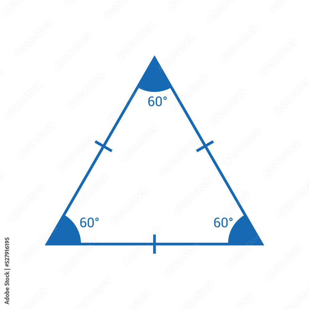 types of triangle in mathematics. Equilateral triangle Stock Vector ...