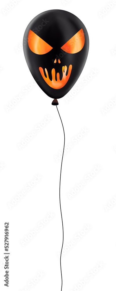 Crazy spooky Balloons on transparent background. Cozy Samhain balloons ...
