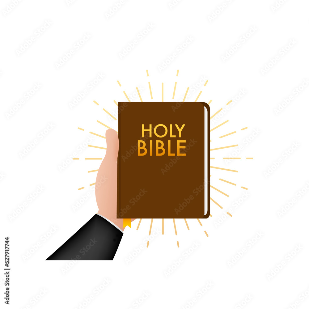 Doodle icon. Book holy bible logo illustration vector. Sketch drawing ...