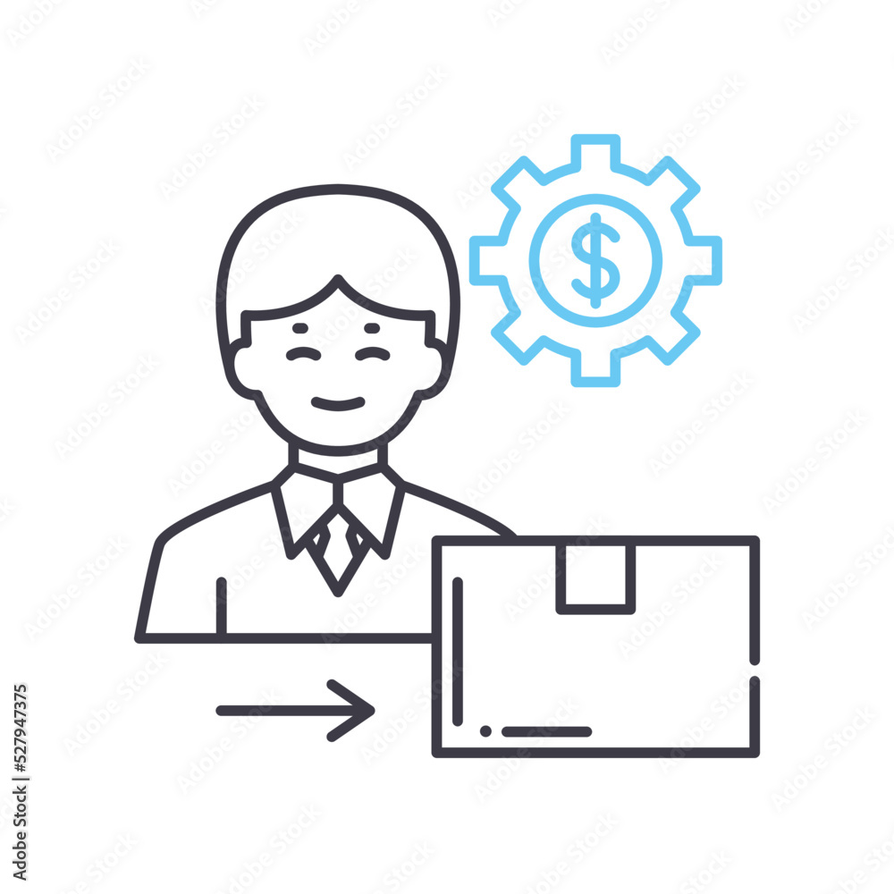 Vetor de product owner line icon, outline symbol, vector illustration ...