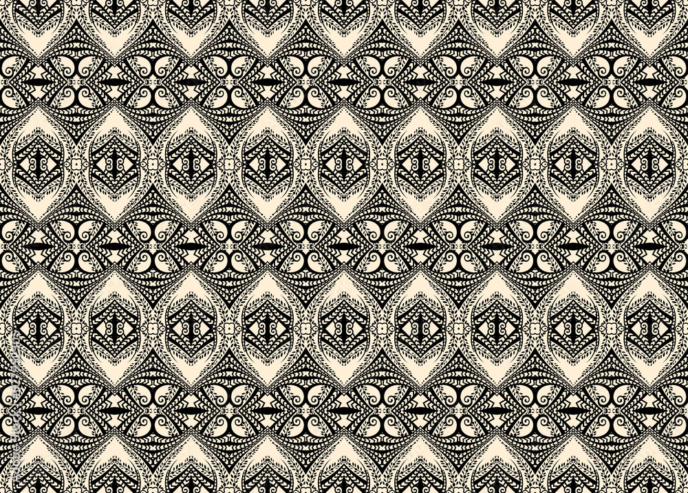 Digital textile motifs. Luxury baroque pattern, rococo pattern ...