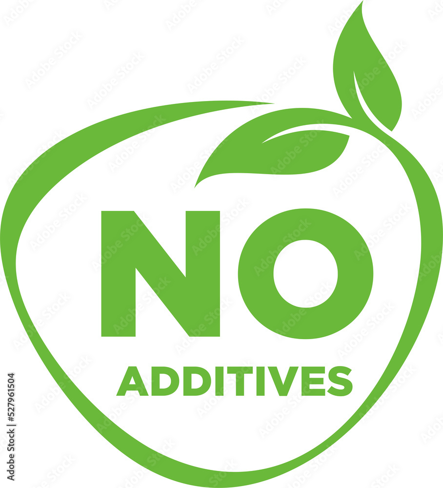 No additives sign for healthy natural food products label - png ...