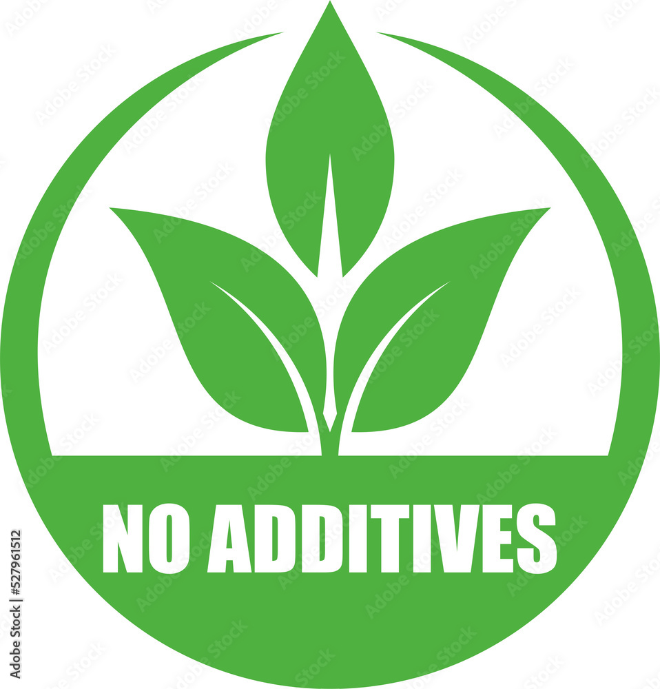 No additives sign for healthy natural food products label - png ...
