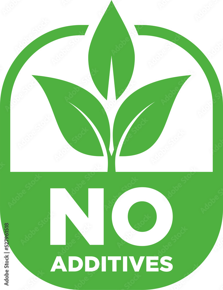 No additives sign for healthy natural food products label - png ...