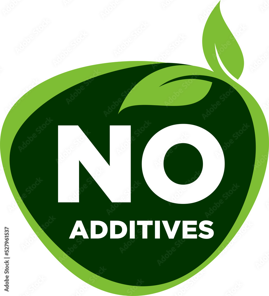 No additives sign for healthy natural food products label - png ...