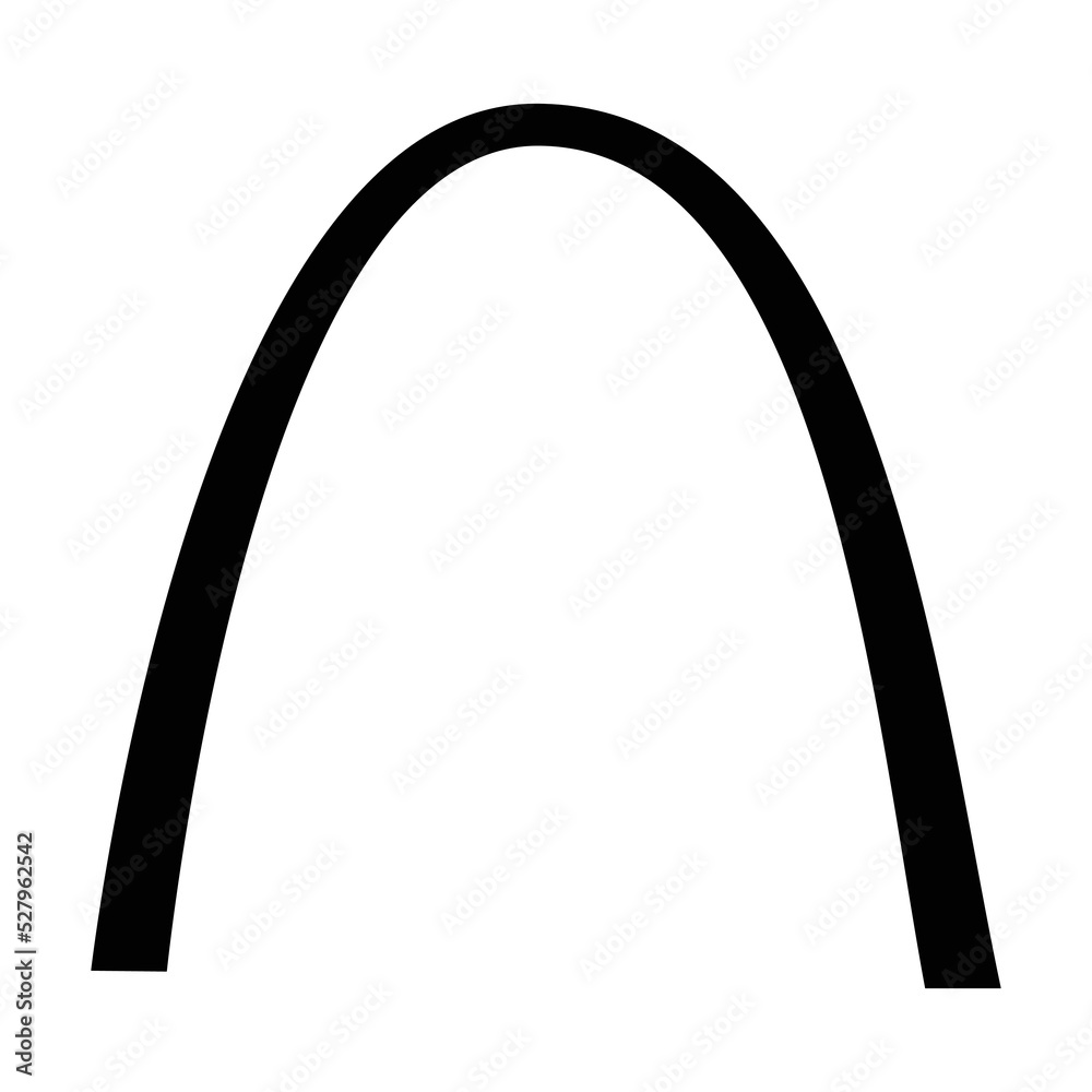 Gateway Arch black icon. Suitable for website, content design, poster ...