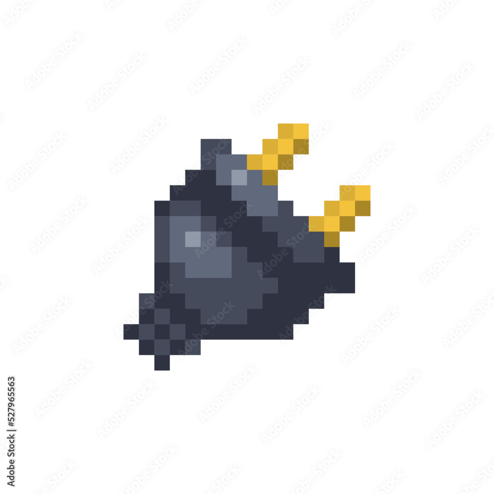 Electric plug. Pixel flat style icon. Sticker design. Video game sprite ...