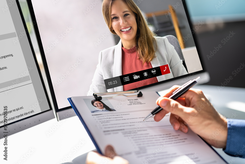 Virtual Job Interview Webcast Stock Photo | Adobe Stock Virtual Job Interview Webcast Stock Photo | Adobe Stock