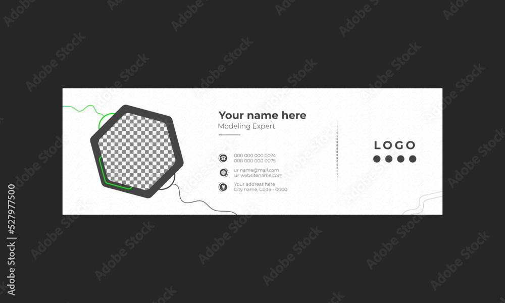 Email signature design. Modern Business Simple email signature template ...