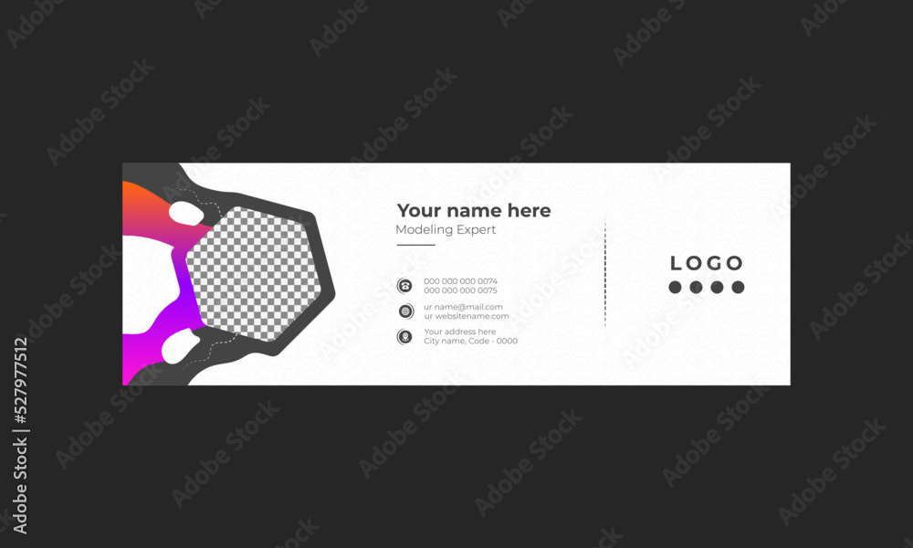 Email signature design. Modern Business Simple email signature template ...