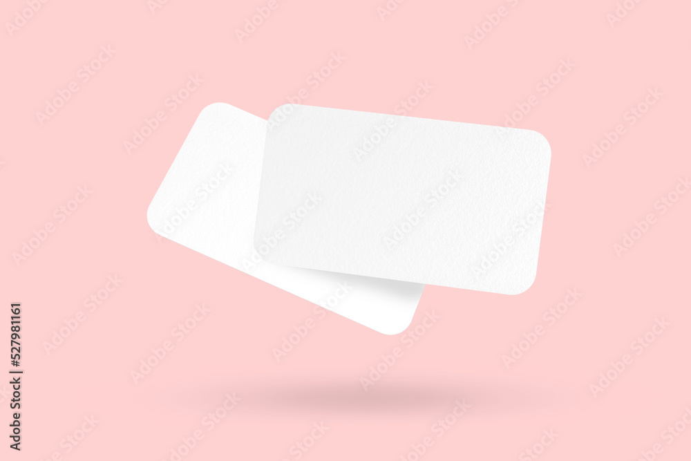 Modern floating business card mockup template. Mock-up design for ...