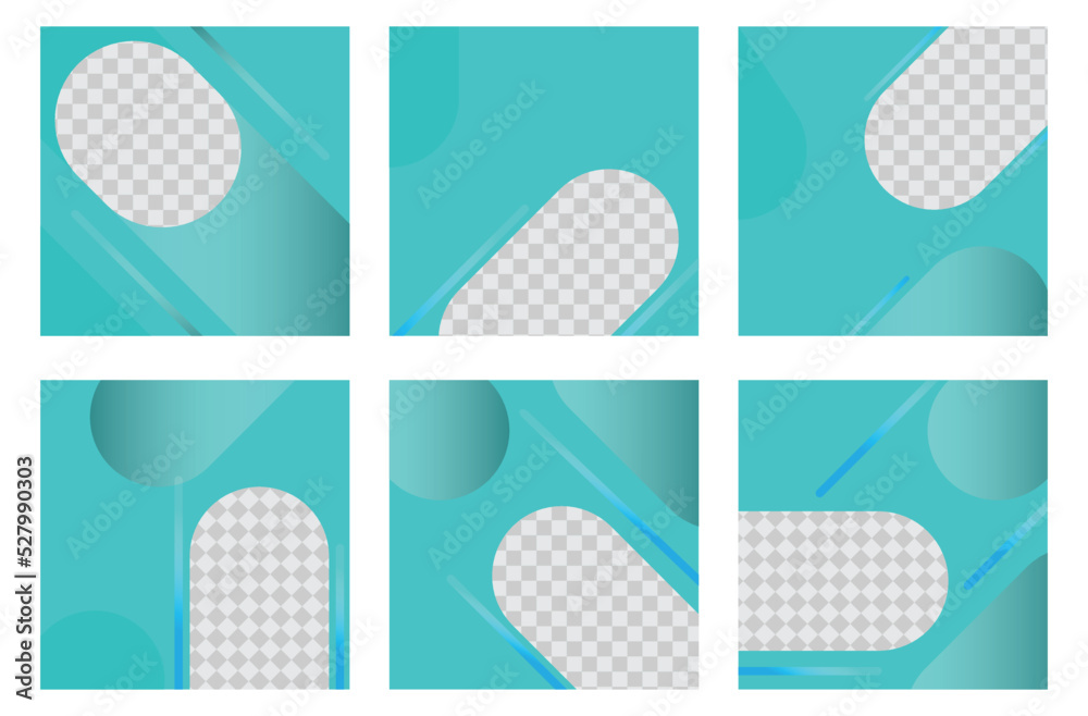 Blank square banner social media design template background Stock ...