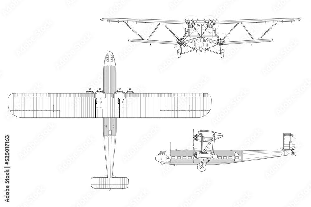 Handley Page HP.42 avión biplano de transporte de pasajeros Stock ...