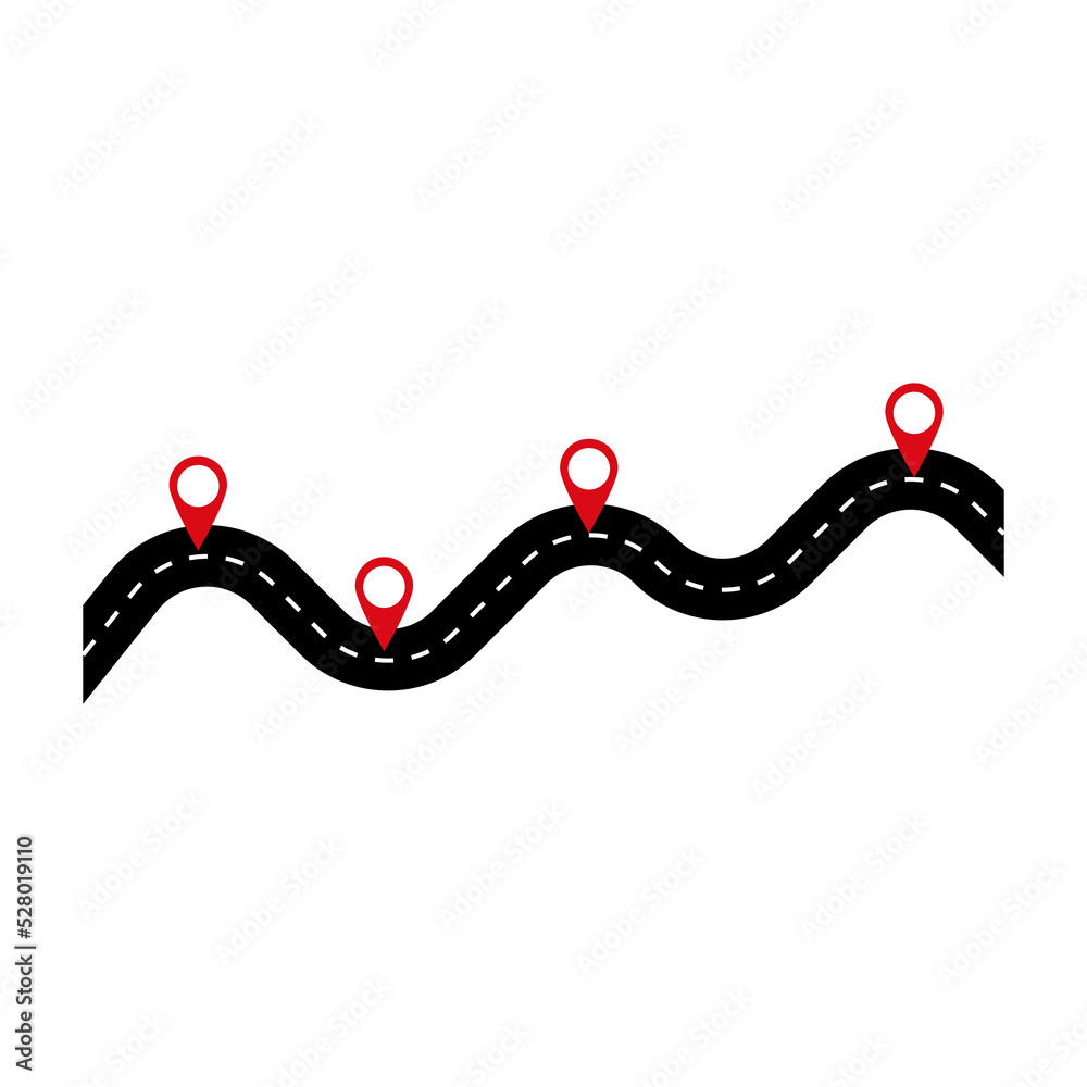 Roadmap serpentine illustration. Highway roadmap template Stock ...