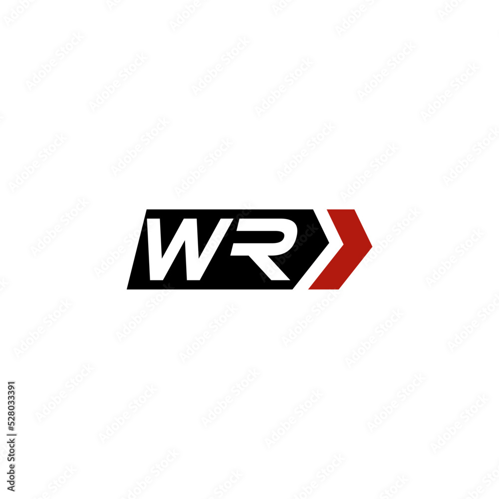 Letter WR logo with simple right arrow design ideas Stock Vector ...